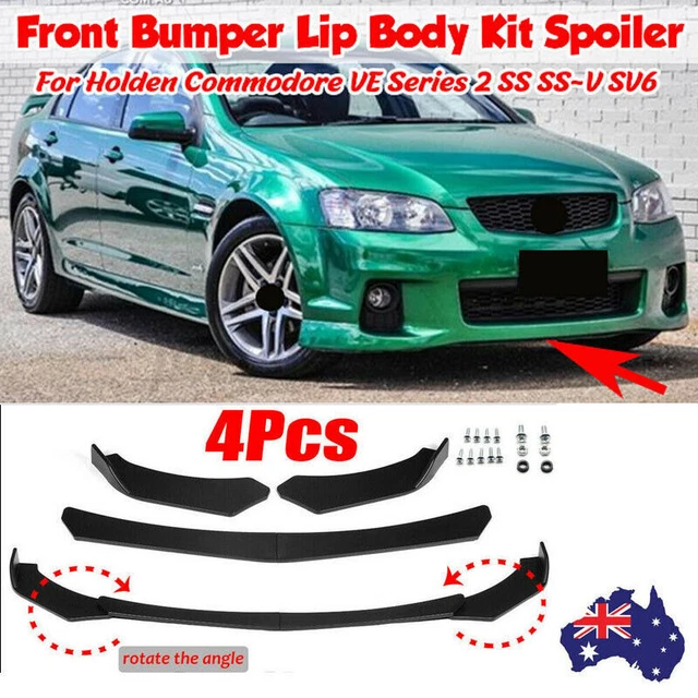 GLOSS BLACK FRONT Bumper Splitter for Holden Commodore VF VE Series 1 2 ...
