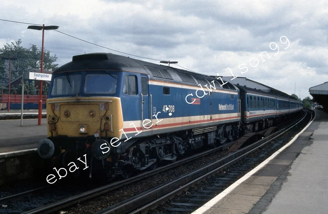 35MM BRITISH RAILWAY Slide - BR Class 47 No. 47708 ‘Templecombe’ NSE ...