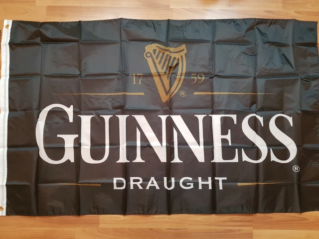 GUINNESS DRAUGHT BEER Flag 90x150cm 3x5 Foot Banner Pub Bar Advertising ...