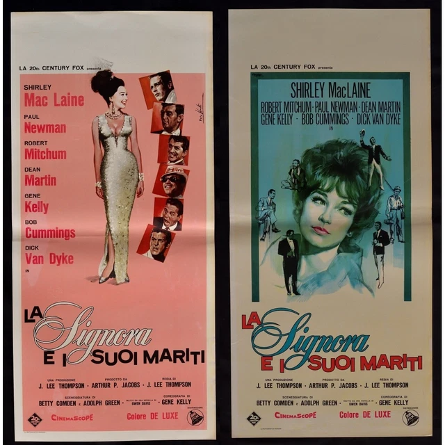 LOT AFFICHES LA Signora Et Ses Mari Paul Newman Mitchum Gene KELLY B36 ...