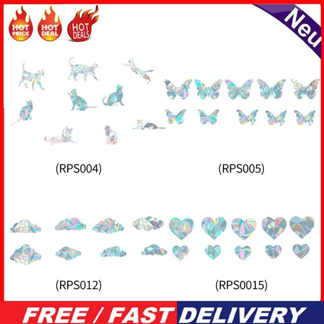 RAINBOW EFFECT PRISMS Window Stickers Refraction PVC Static Electricity ...