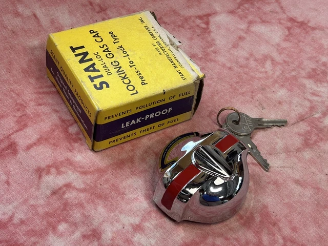 NOS STANT G-82 locking gas cap 1950-1957 Cadillac Chevy Chrysler Hudson ...
