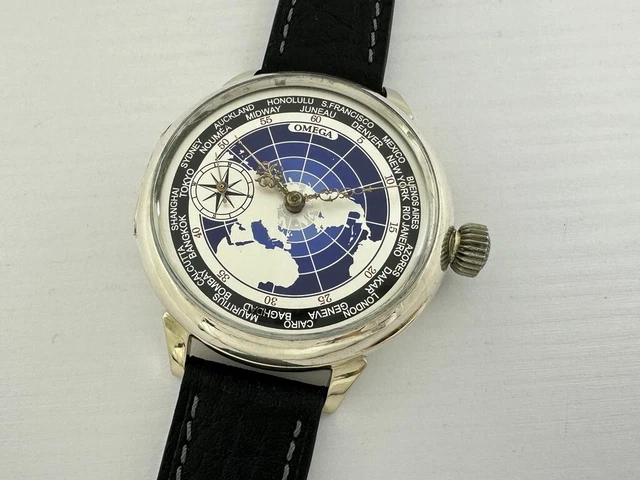 MONTRE POUR HOMME OMEGA World Time antique 1895-1902 suisse incroyable ...