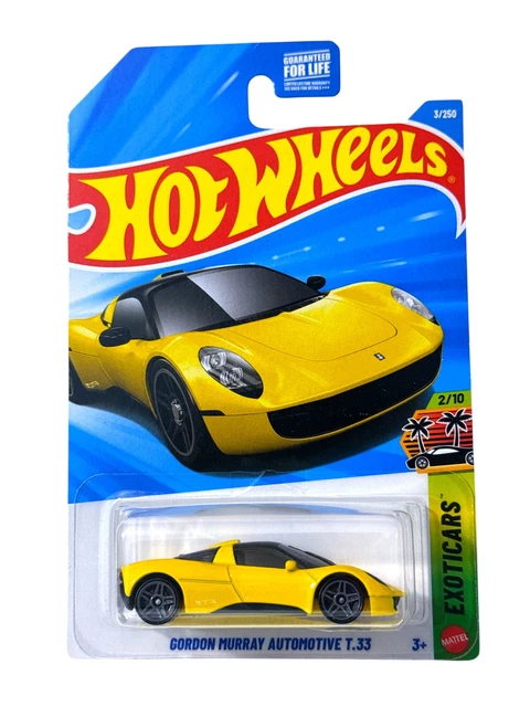 HOT WHEELS GORDON Murray Automotive T.33 Yellow 2026 B Case Exotics 2/ ...