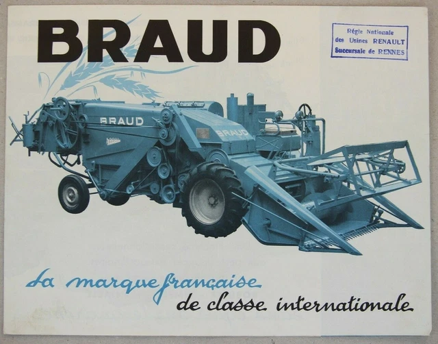 PROSPECTUS BROCHURE HARVESTER BRAUD tractor prospect tractor ...