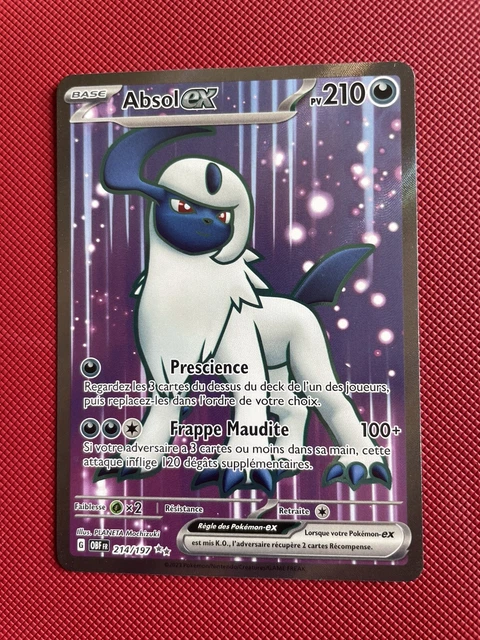 CARTE POKÉMON ABSOL ex Full art Flammes Obsidiennes FR secrète 214/197 ...