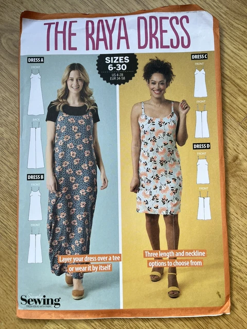 SIMPLY SEWING PATTERN ‘The Raya Dress’ sizes 6-30 Unopened £2.23 ...