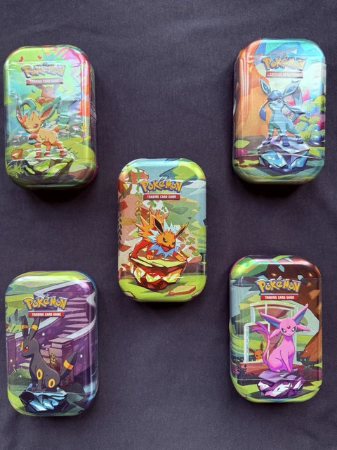 5 POKEMON TCG Prismatic Evolutions Mini Tins - Brand New & Sealed £85. ...