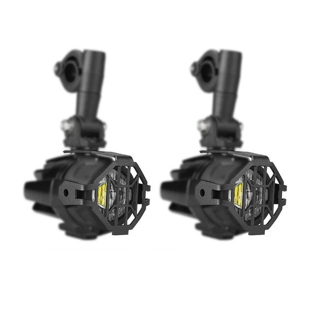 2 PROTEZIONI FARETTI moto colorati alluminio fari supplementari ...