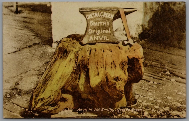 ANVIL IN OLD Smithys Gretna Green Dumfries and Galloway, Scotland ...