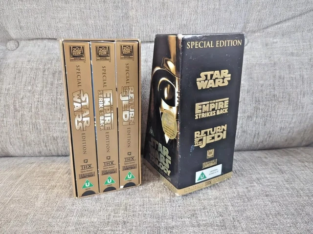 STAR WARS VHS Trilogy 3 Film Box Set Rated Special Edition Gold U ...