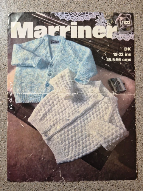 MARRINER 1823 ORIGINAL Baby Knitting Pattern Cardigans £2.00 - PicClick UK