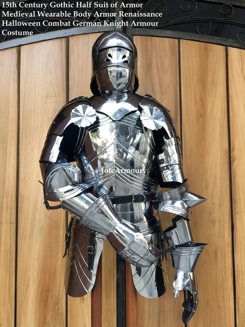 15TH CENTURY GOTHIC Half Suit of Armor Medieval Wearable Body Armor ...