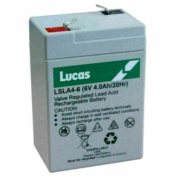 HUANYU HYS645, REPLACEMENT sealed lead acid Battery 6v 4ah/4.5ah £11.99 ...