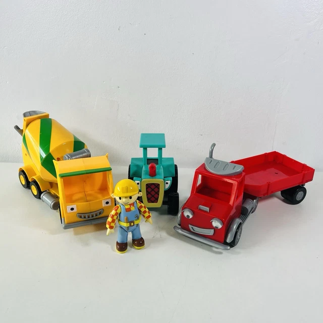 BOB THE BUILDER Bundle Toy Set Tumbler, Travis Tractor, Packer & Bob ...