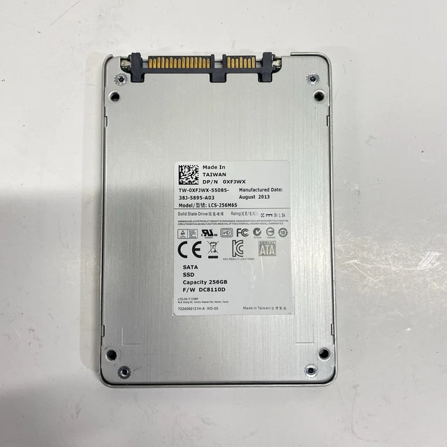 LCS-256M6S 256GB 2.5& Sata III Solid State Drive TW-0XFJWX-55085-433 ...