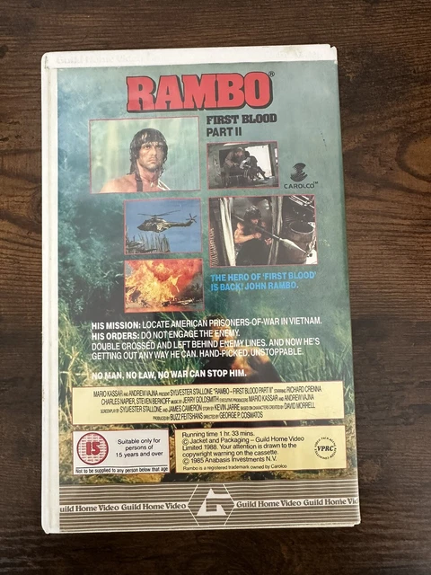 RAMBO FIRST BLOOD Part 2 VHS - Big Box £25.00 - PicClick UK