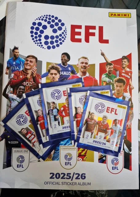 PANINI EFL 2025/26 Starter Pack Album + 5 Packets £6.51 - PicClick UK