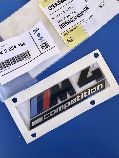 LOGO BMW M4 Compétition Série 4 F32 F33 F36 Noir Badge M Original ...