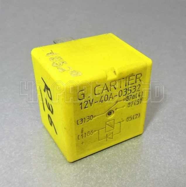 RENAULT (1997-2008) 5-PIN Commutateur Jaune Relais 7700844253 12V 40A ...