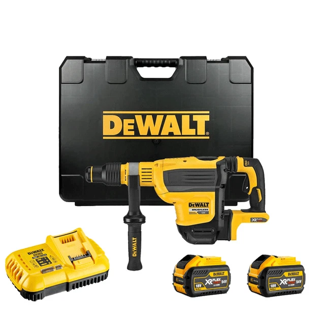 DEWALT DCH614X2-GB 54V XR FlexVolt Brushless SDS-Max Rotary Hammer ...