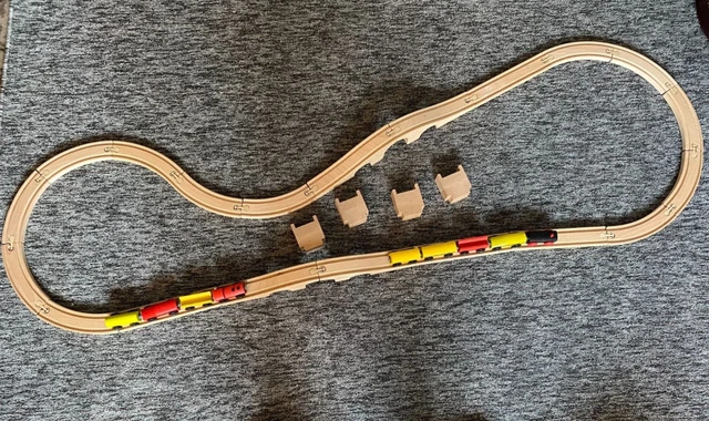 IKEA TRAIN SET Wooden Toy Train Track, 33 pieces £11.12 - PicClick UK