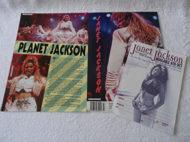 JANET JACKSON AUSTRALIAN Promo Flyer & Cuttings Rare Janet If Control ...