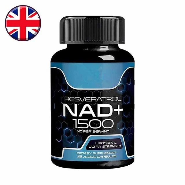 90 CAPSULES NAD+ 1500mg Resveratrol Anti-aging Antioxidant Supplement ...