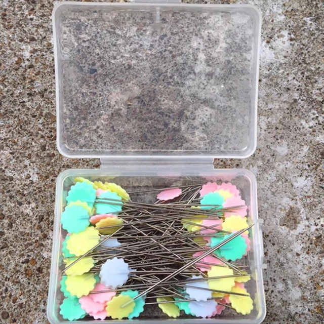 200 PCS HEAD Dressmaking Pins Decorative Thumb Tacks Craft Flower ...