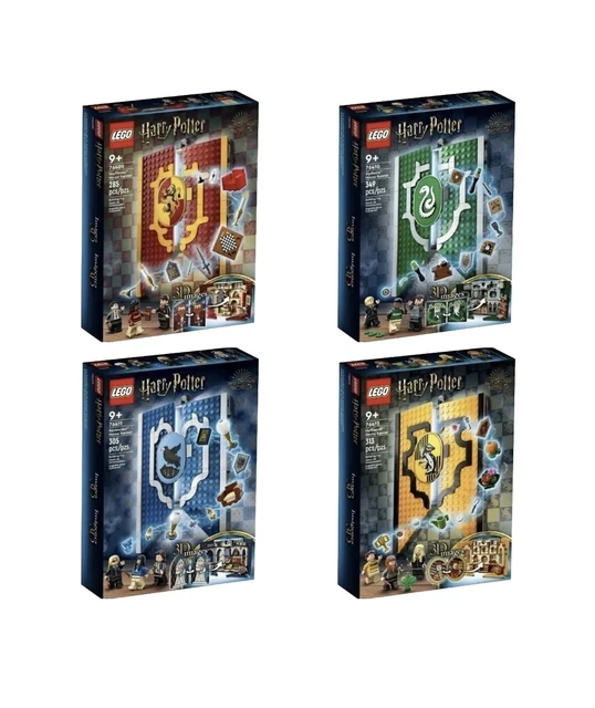 LEGO HARRY POTTER House Banners Sets Hufflepuff Gryffindor Slytherin ...
