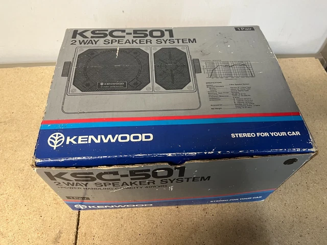 2 VINTAGE KENWOOD KSC-501 2-Way Classic Box Speakers £59.06 - PicClick UK