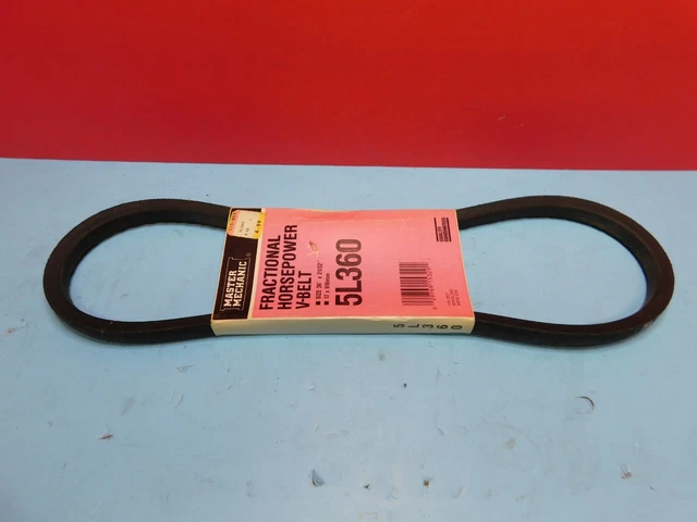 NOS FRACTIONAL HORSE Power V-Belt Master Mechanic # 5L360 --- Box 2242 ...
