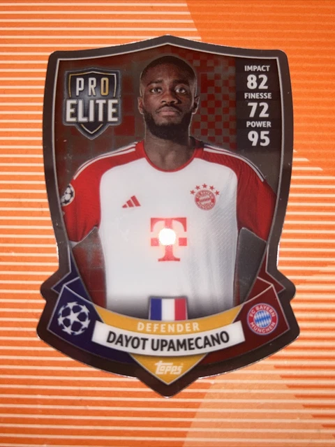 MATCH ATTAX 2024 23/24 Pro Elite Shield Upamecano - FC Bayern SH 10 £4. ...