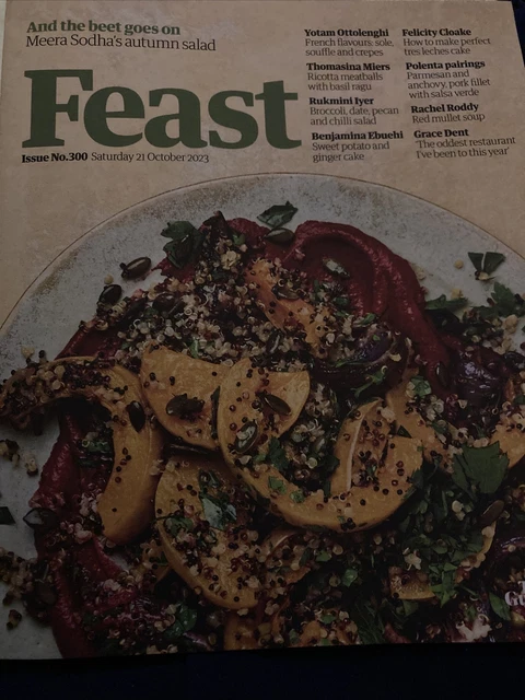 FEAST GUARDIAN COOKERY magazine 21 October 2023 Ottolenghi rachel roddy ...