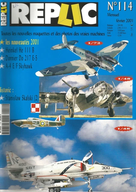 REPLIC N°114 HEINKEL He 111 B/ DORNIER DO 217 E-5/ A-4 E/F SKYHAWK / S ...