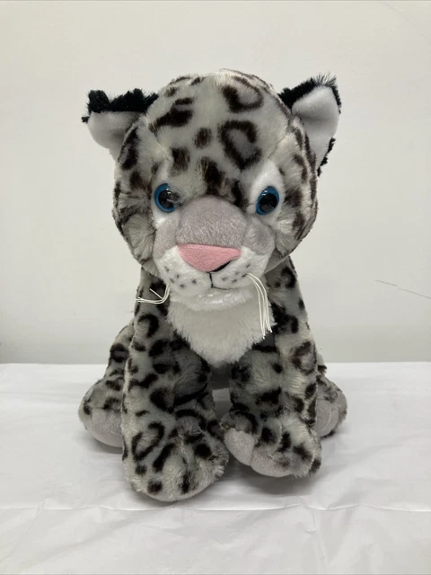 SNOW LEOPARD PLUSH Teddy Mountain 10" Soft Toy Grey White Black Cute £ ...