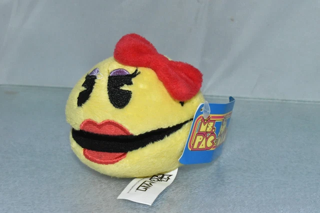 BANDAI NAMCO NINTENDO Ms PAC MAN SOFT PLUSH TOY NEW CARD TAGGED £3.95 ...