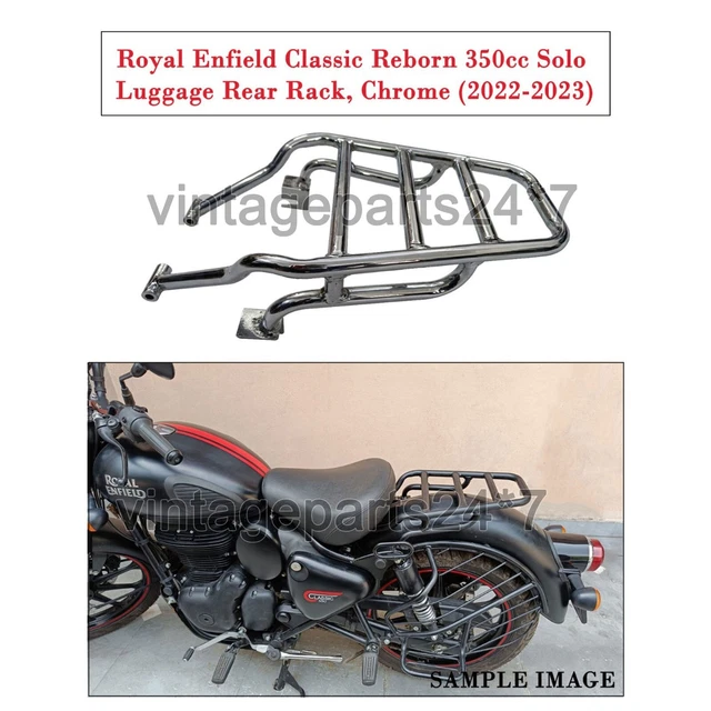 ROYAL ENFIELD CLASSIC Reborn 350 cc Solo Rear Luggage Rack Chrome for ...