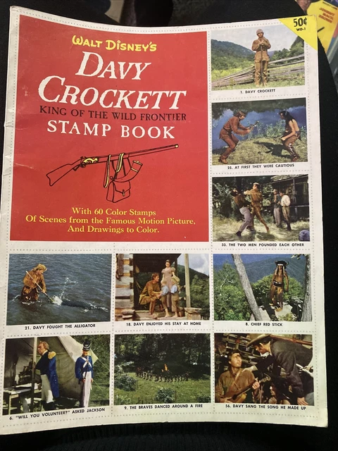 VINTAGE 1956 WALT Disney`s Davy Crocket King Of The Wild Frontier Stamp ...