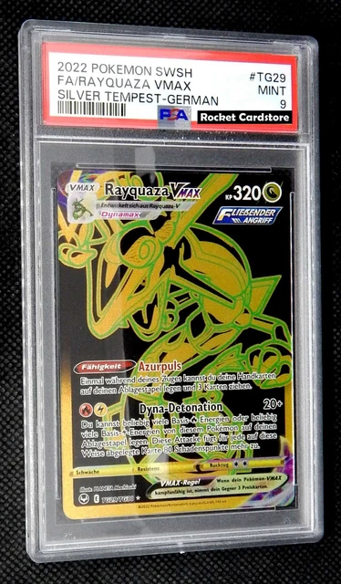 POKEMON RAYQUAZA VMAX Full Art Gold Deutsch TG29/TG30 Silver Tempest PSA 9 Mint EUR 49,95 ...