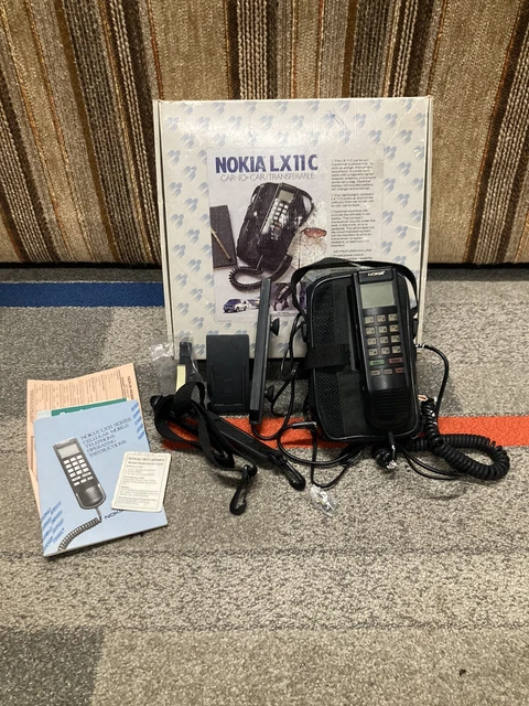 VINTAGE NOKIA MODEL LX11C Portable Car Phone Telephone Complete in box ...