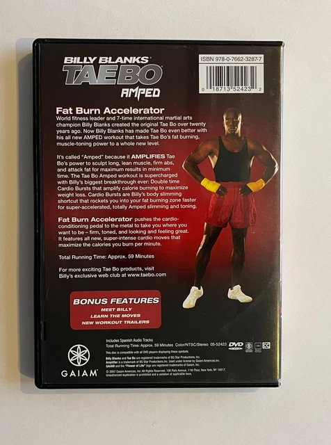 BILLY BLANKS TAE Bo Amped Fat Burn Accelerator (DVD, 2007) $6.99 ...