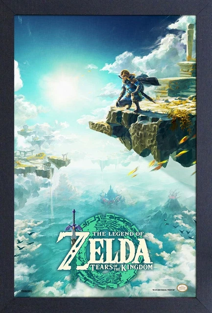ZELDA TEARS OF THE KINGDOM TOTK COVER 13x19 POSTER GELCOAT INCORNICIATO ...