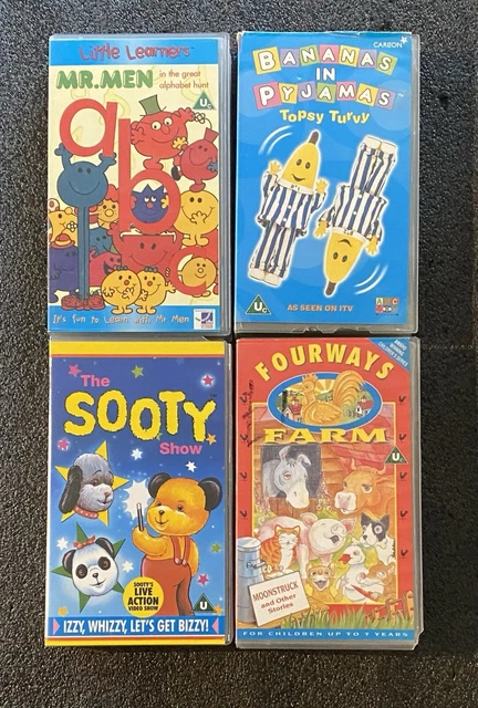 KIDS VINTAGE VHS Video Bundle X 4 Various Titles - Mr Men- Sooty ...
