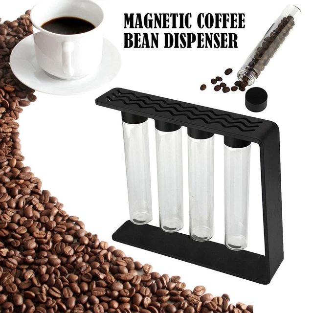 MAGNETIC COFFEE BEAN Dispenser Coffee Bean Storage Dispenser*4 Transpar ...