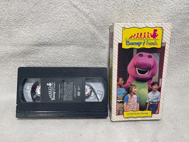 BARNEY FRIENDS CARING Means Sharing VHS Tape RARE Time Life Video Kid ...