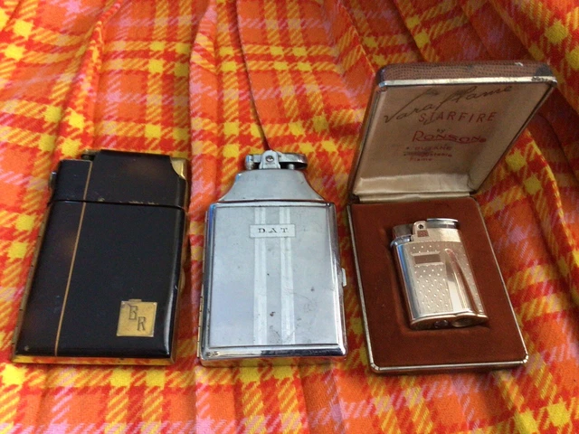 LIGHTERS LOT, CIGARETTE case,/lighter,Varaflame Starfire, Ronson.Antique Vintage EUR 25,86 ...