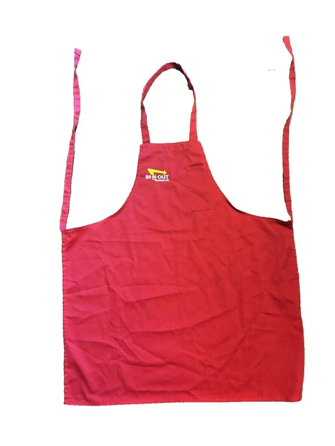 APRON IN N Out Burger Logo Red Employee Associate Uniform Kitchen ...