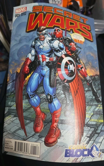 SECRET WARS #1 (2015) Comic Block Variant - Deadpool & Sam Wilson Cover ...