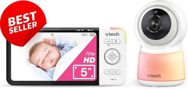 5& HD BABY Monitor WiFi Remote Night Vision 2 Way Talk Motion Sensor ...